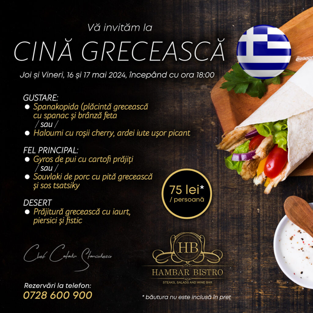 O Seara Greceasca de Neuitat la Hambar Bistro - Hambar Bistro Slobozia